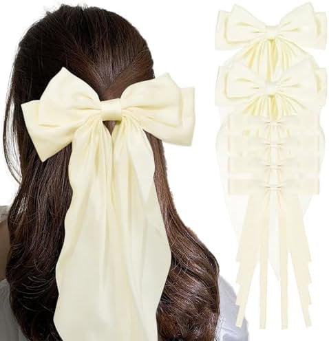 6 count Hair Clips & Hair Bows for Women - Hair Accessories for Girls ...