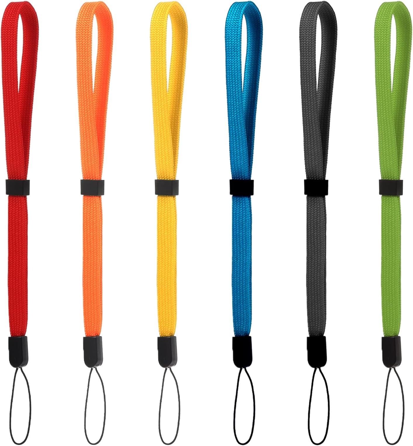 6 count Hand Wrist Strap Lanyard 6 Colours Flashlight Lanyards Water ...