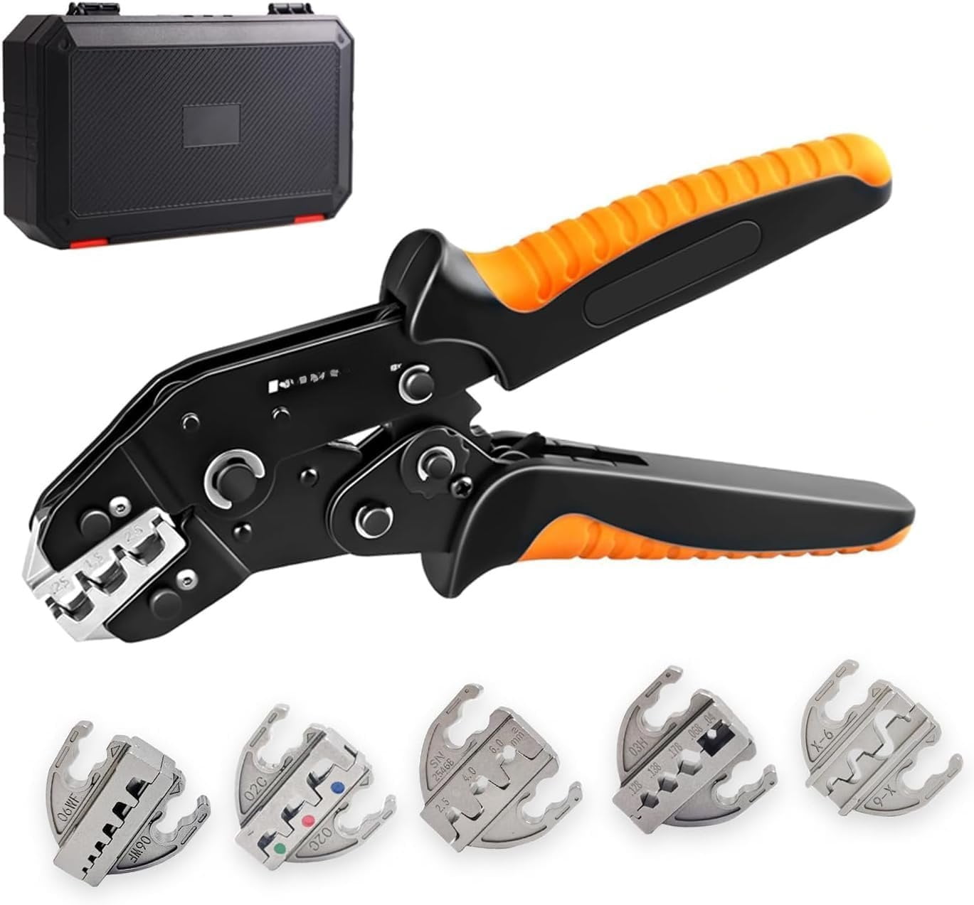 6 count Multi-functional Wire Crimping Tool with Quick-Change for Spade ...