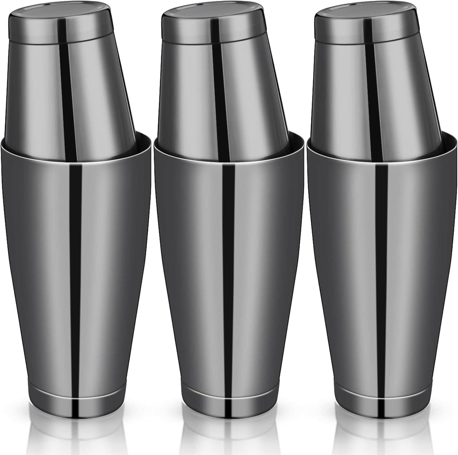 6 count Shakers Professional Bar Shaker Boston Set Stainless Martini ...