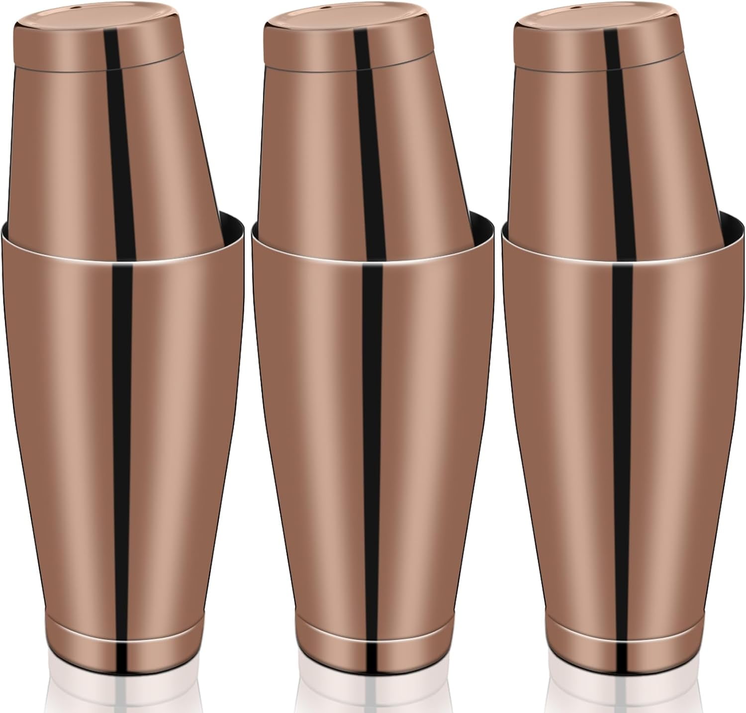6 count Shakers Professional Bar Shaker Boston Set Stainless Martini ...