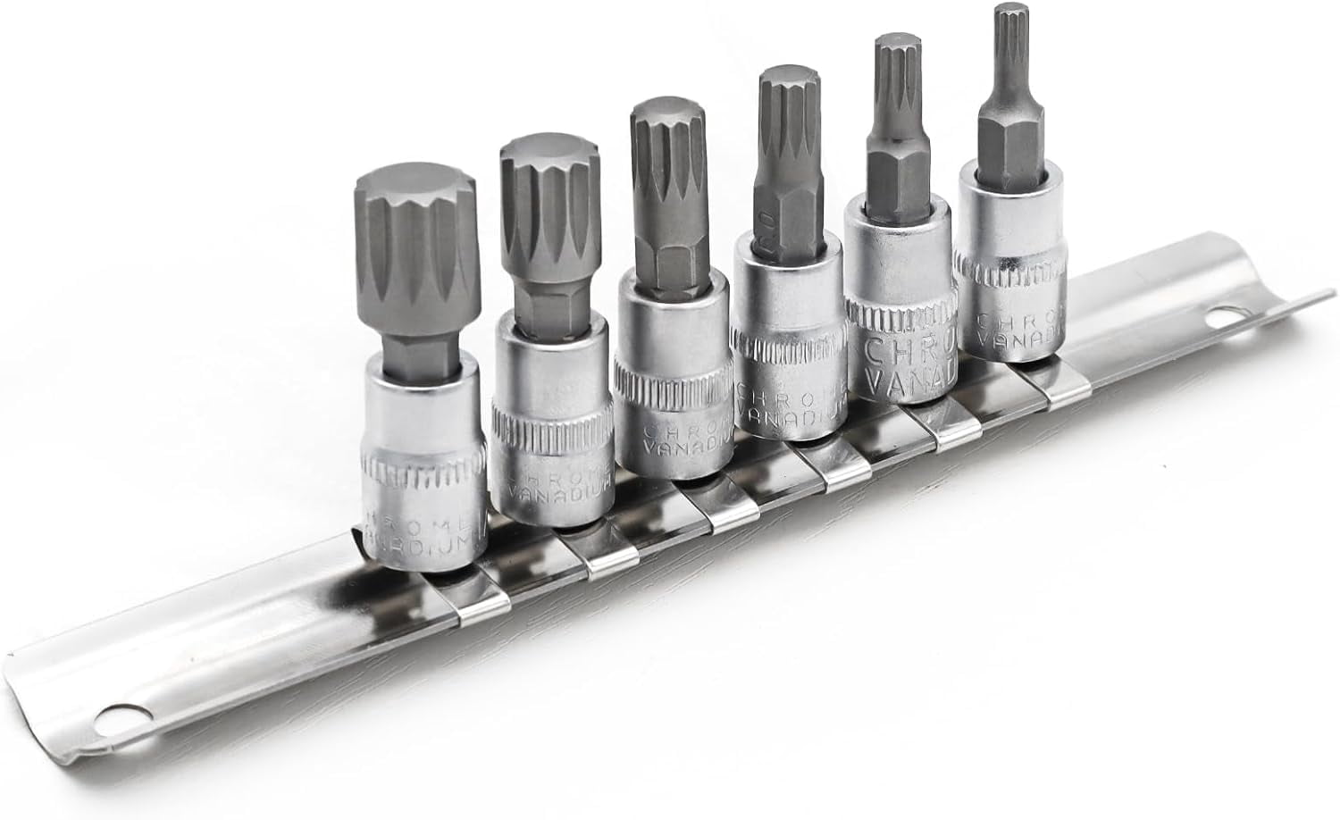 6 count Spline Socket Set, M4-M12 for 1/4" Drive, XZN Triple Square ...