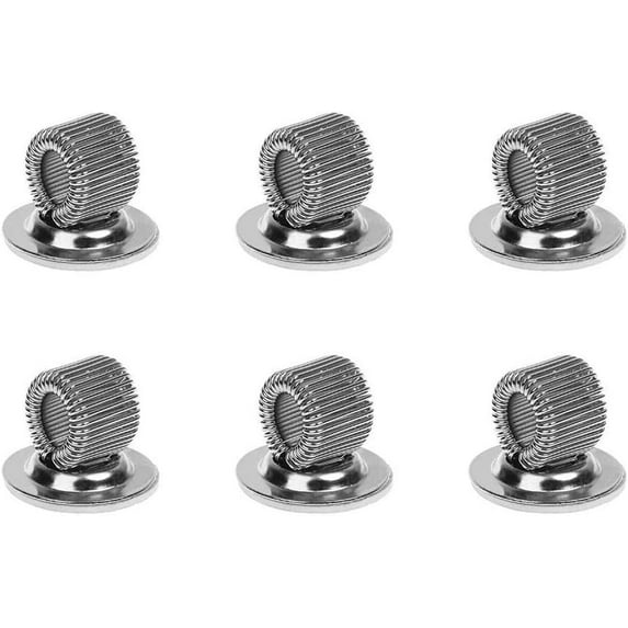 6 count Stainless Steel Pen Pencil Holder, Adhesive Clips with ...
