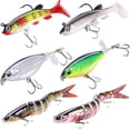 6 count Swimbait Kit Realistic and Surface with Realistic fisheye and ...