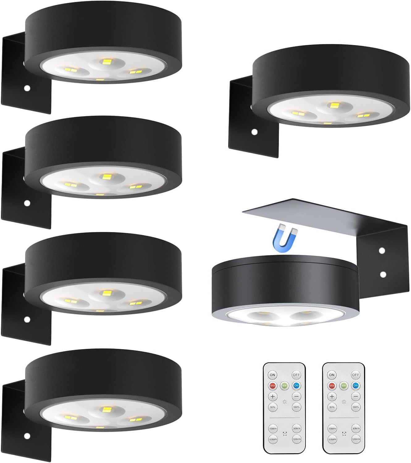 6 count Wall Picture Light Operated, Painting Light with Remote, Wall ...