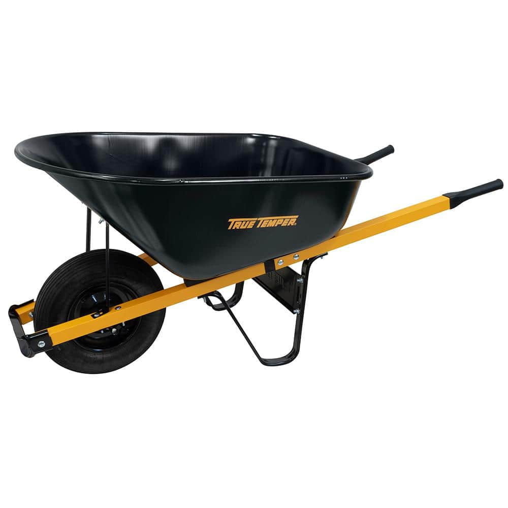 6 cu. ft. Barrow in a Box Steel Wheelbarrow with Steel Handles ...