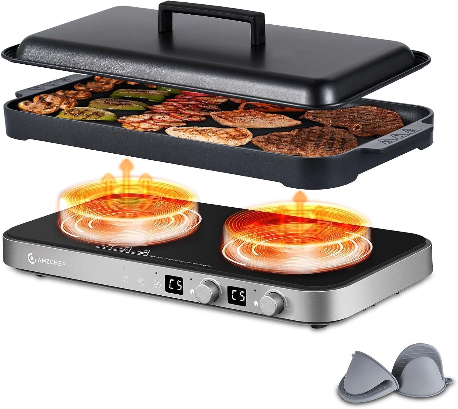 6 cup Twin Pressure Plate Rice Cooker & Warmer with High Heat, GABA ...