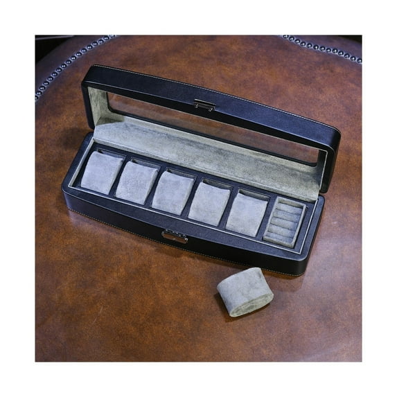 6-digit Watch Collection Box High-end Watch Organizer Artificial ...