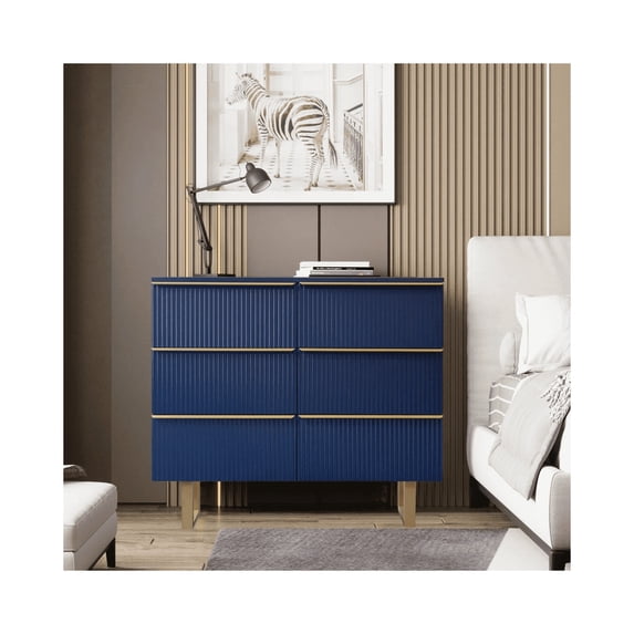 Woodpeckers Furniture and Mattress 6-drawer Dresser In Mdf Wood With ...