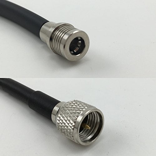 6 feet RG58 QMA MALE to MINI UHF MALE Pigtail Jumper RF coaxial cable ...