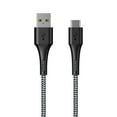 USB Type-A to C Braided Cable for Office Use - 6ft, Black - Walmart ...