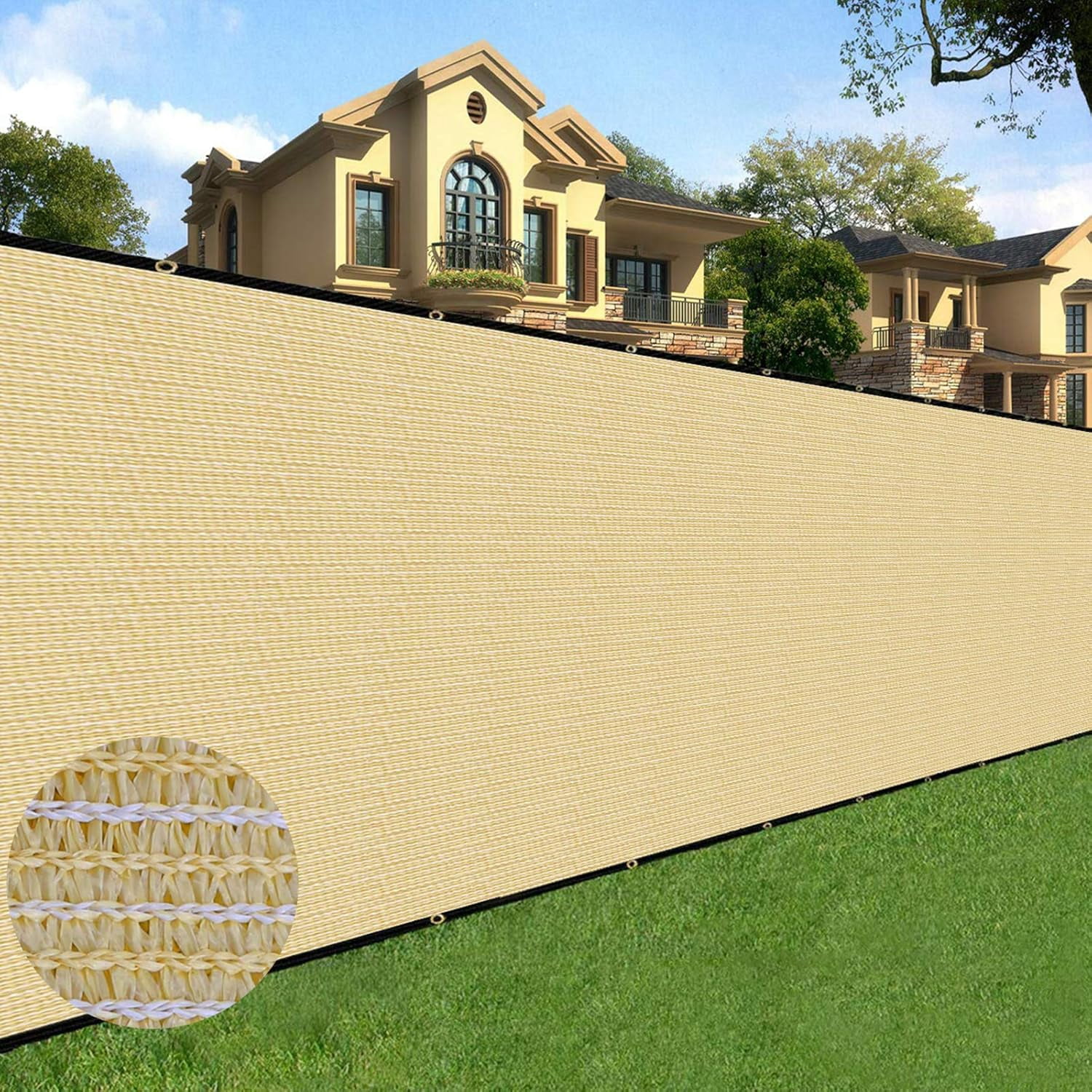 6 feet x 50 feet Privacy Screen Fence Heavy Duty Fencing Mesh Shade Net ...