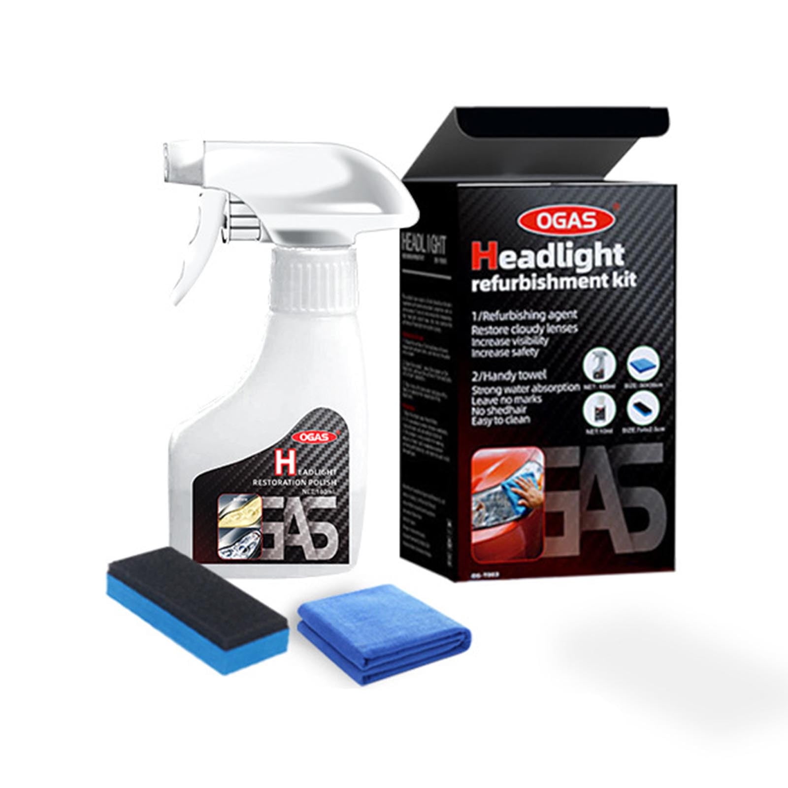 6 fl oz Headlight Restoration Cleaner Crystal Coating Kit Lens ...