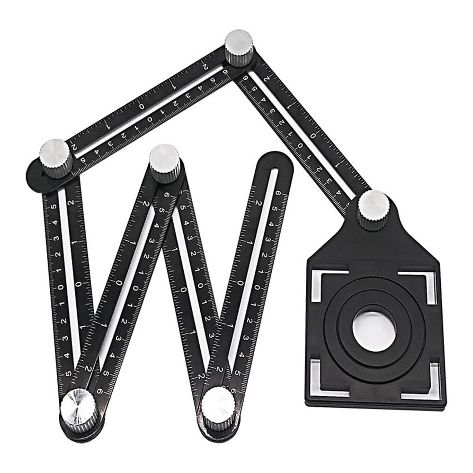 6-fold Aluminium Alloy Angle Ruler Finder, Measuring Ruler Perforated ...