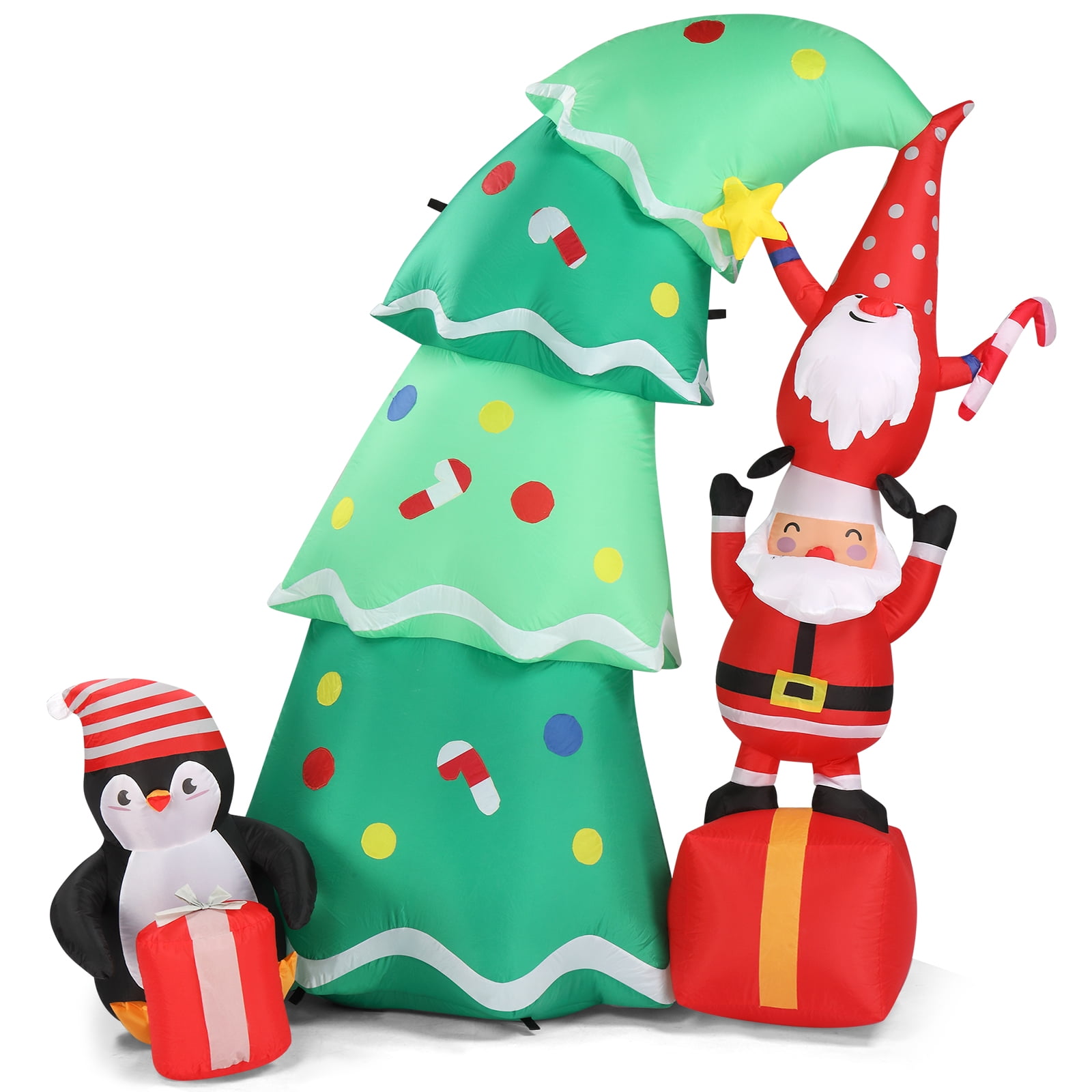 6-foot lit Christmas inflatable decorations, inflatable Christmas trees ...