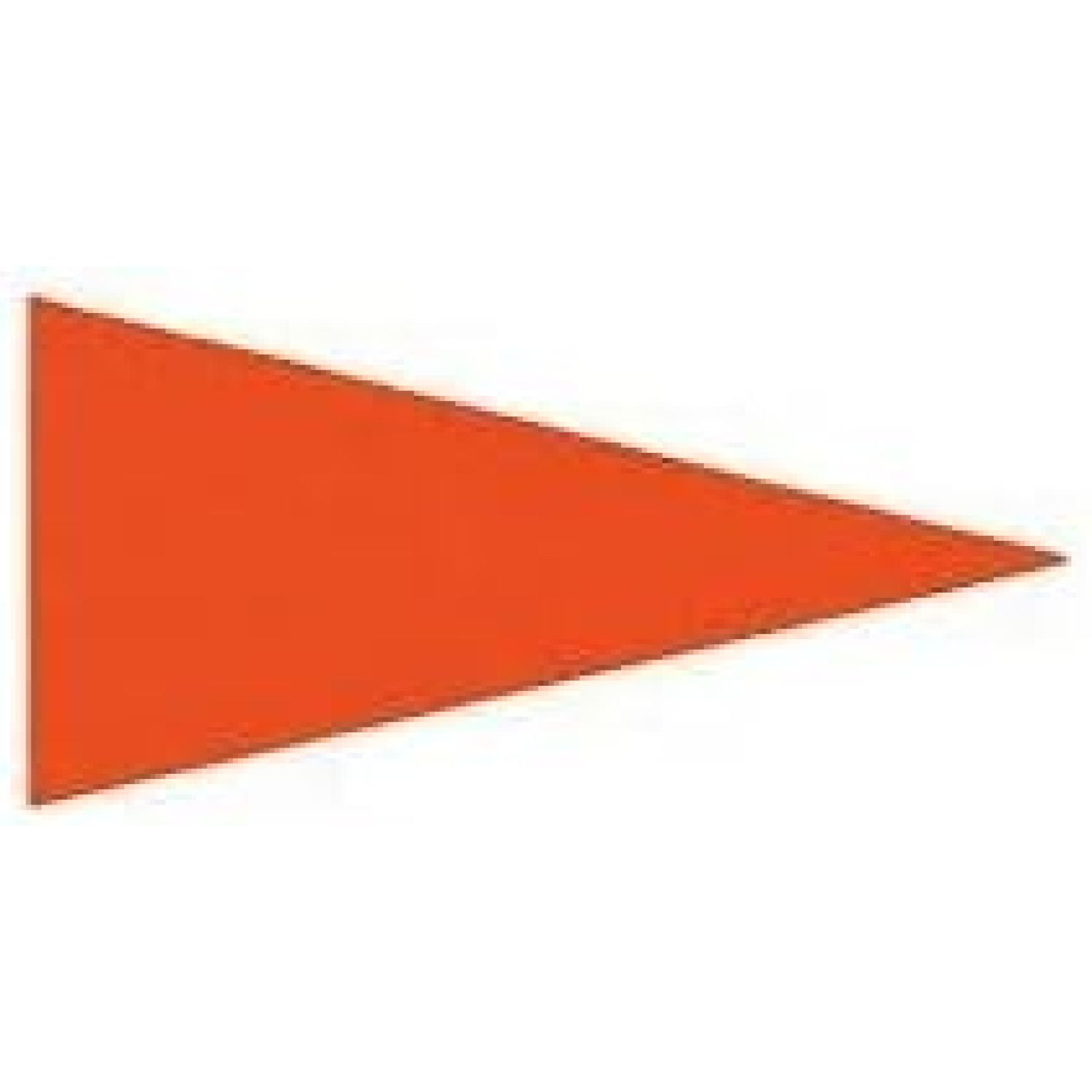 6 ft ATV Orange Pennant Safety Flag on a 5/16" White Pole with Mounting ...