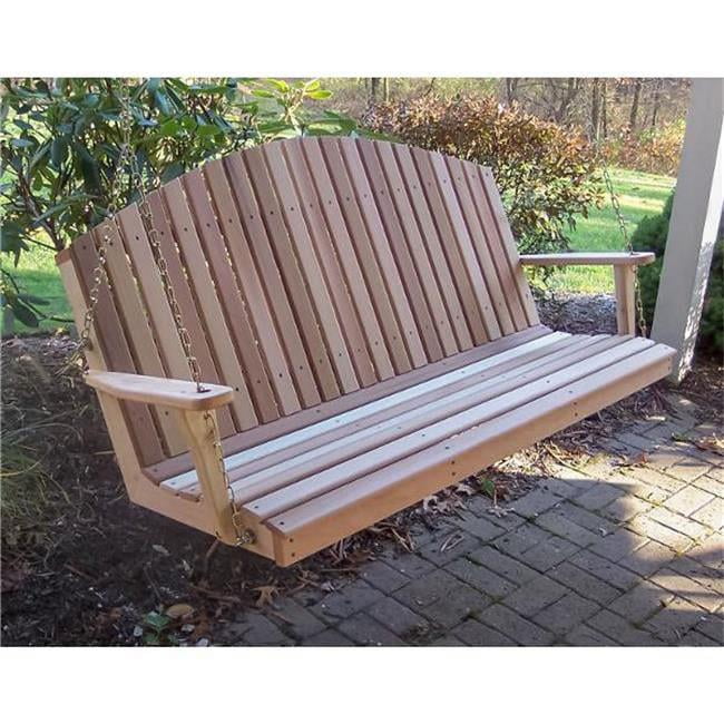 6 ft. Cedar Mountaintop Fanback Porch Swing - Walmart.com