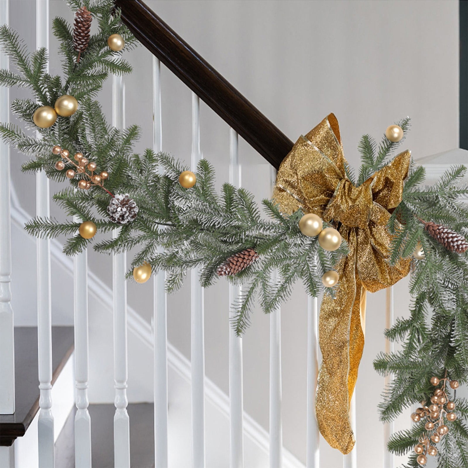 6 ft Christmas Decorative Garland - Artificial Pine Needle Rattan ...