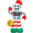 6 ft Christmas Inflatable Robot Yard Decoration - 6 ft Tall Lawn ...
