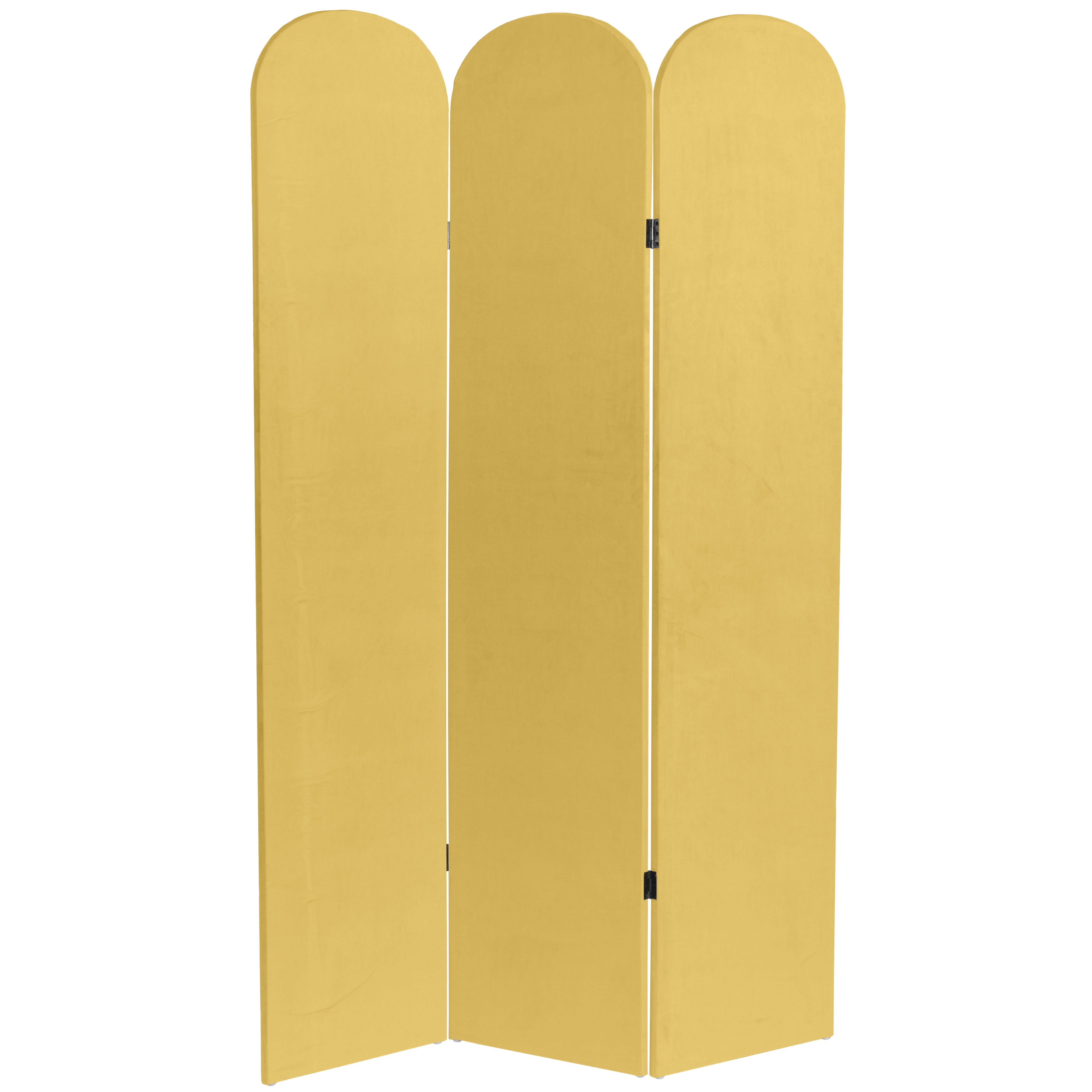 Classic Arch Velvet Room Divider Yellow 6 ft. - Wood Frame - Walmart.com
