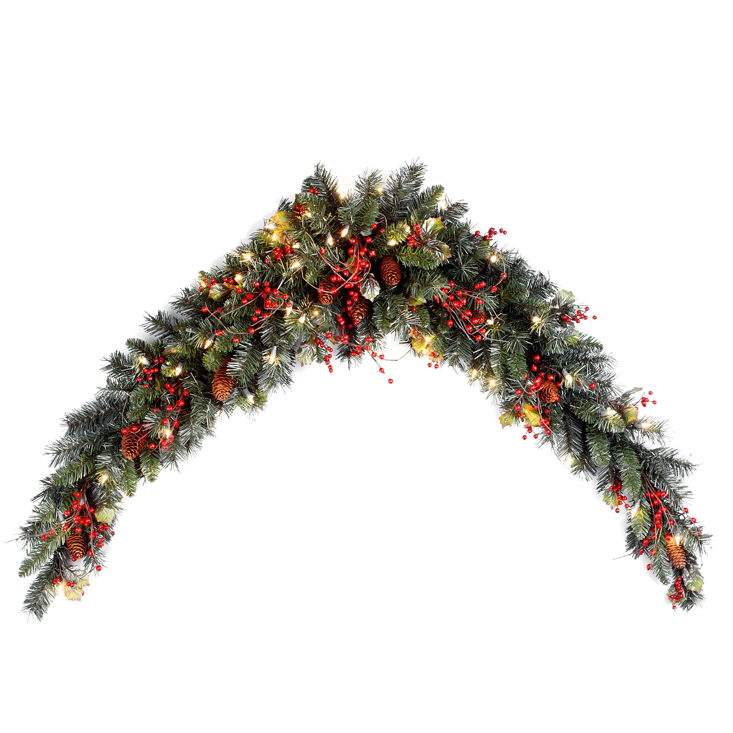 6 ft. Classical Collection Mantel Swag with Clear Lights - Walmart ...