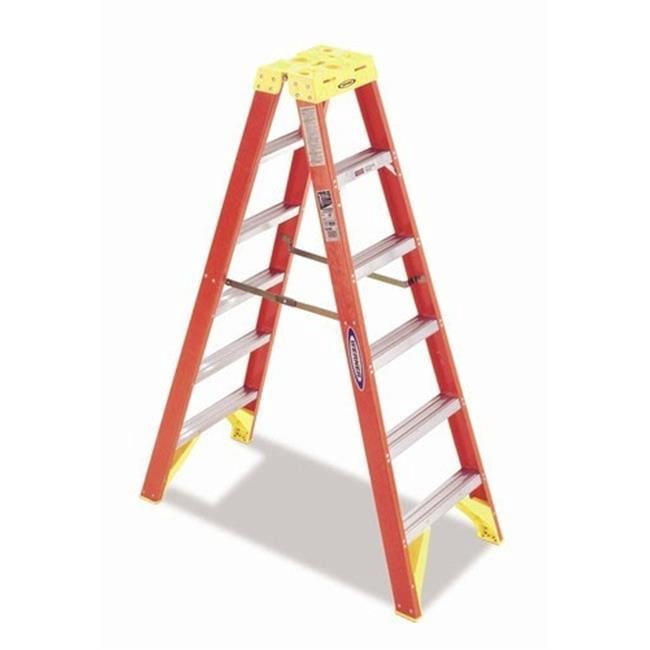 6 ft. Fiberglass Twin Front Step Ladder - Walmart.com
