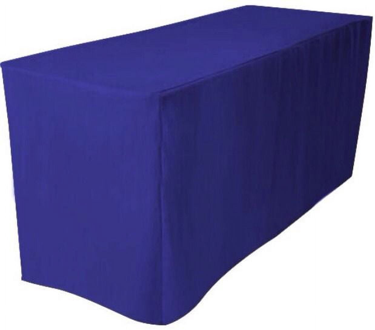 6' ft. Fitted Polyester Table Cover Trade show Booth DJ Tablecloth ...