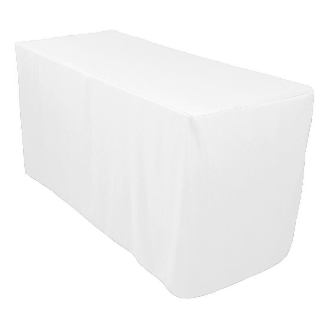 6' ft. Fitted Polyester Tablecloth Table Cover Wedding Banquet Party ...