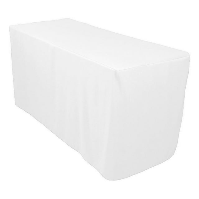 6' ft. Fitted Polyester Tablecloth Table Cover Wedding Banquet Party ...