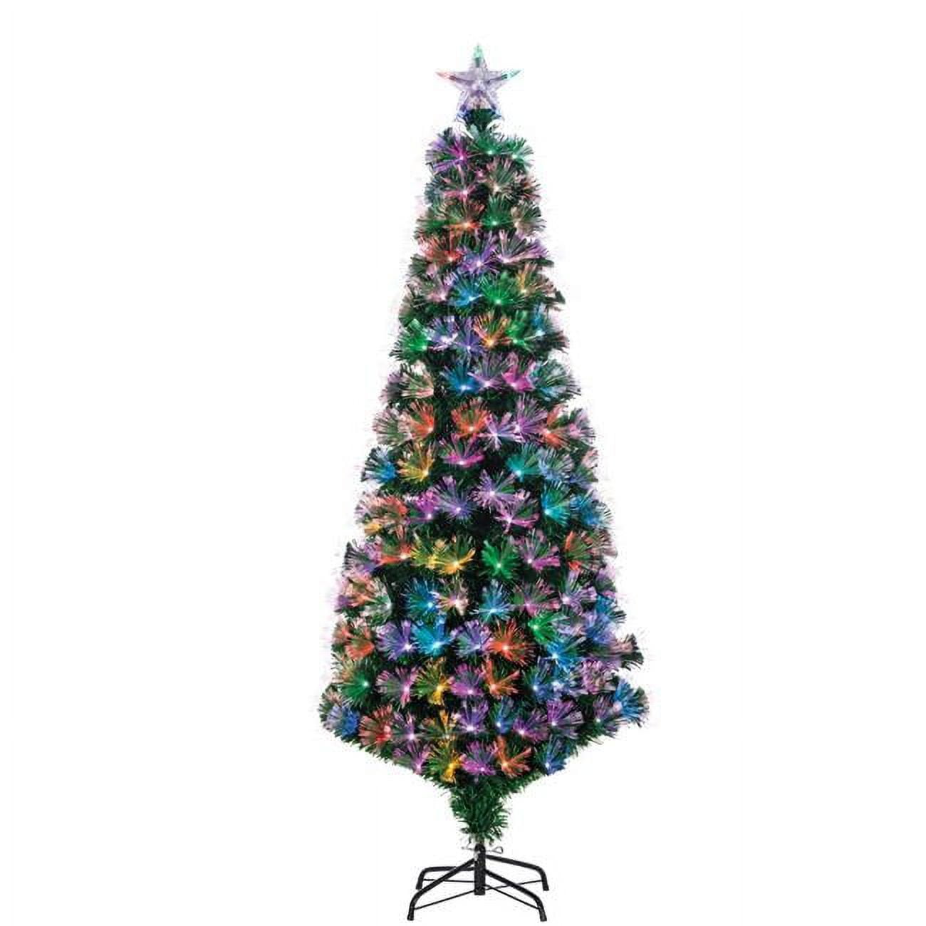 6 ft. High Fiber Optic Color-Changing Christmas Tree, Multi Color ...