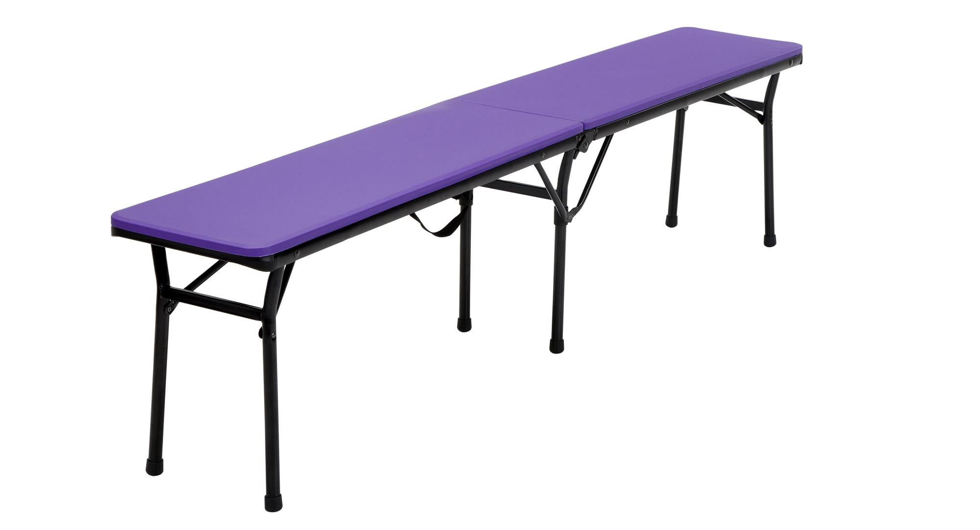 6 ft. Indoor Outdoor Center Fold Bench with Carrying Handle, Purple ...