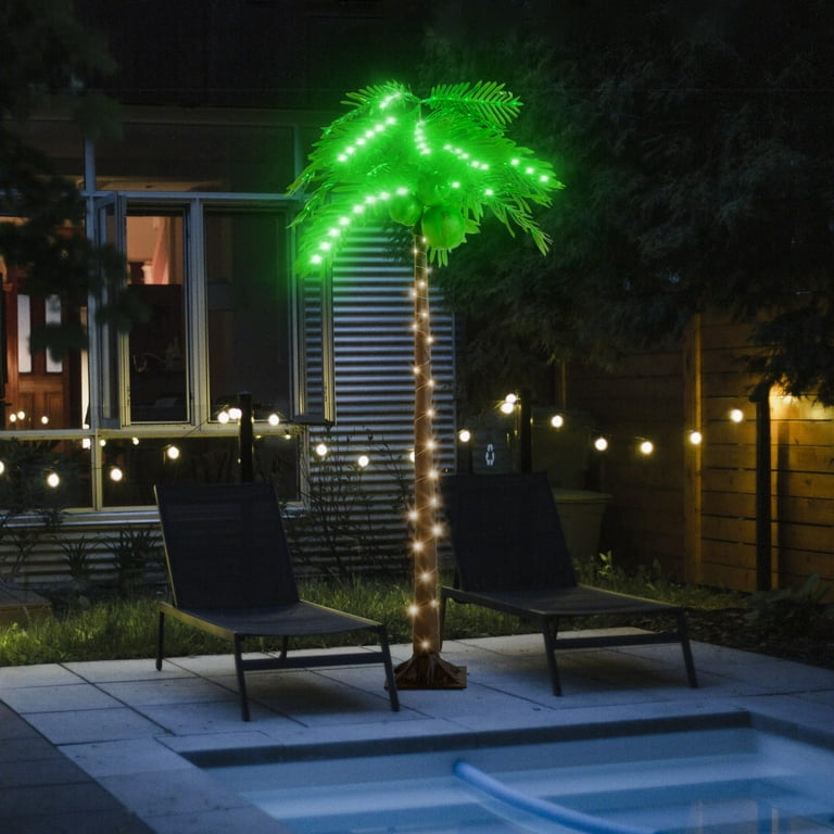 Lighted Palm Trees At Walmart Wintergreen Lighting 7 Ft. Artificial