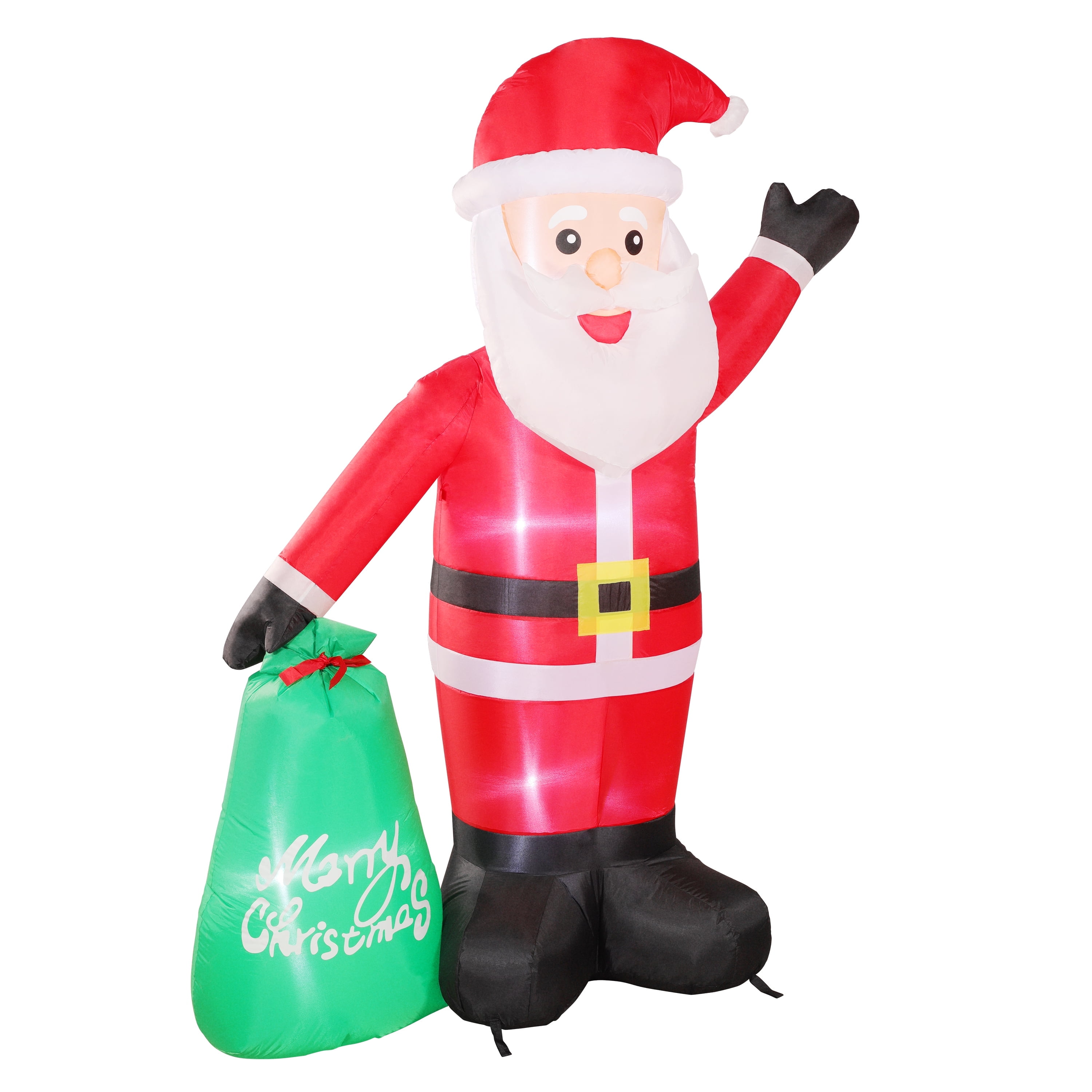 6 ft Lighted Blow-Up Inflatable Santa Clause - Walmart.com