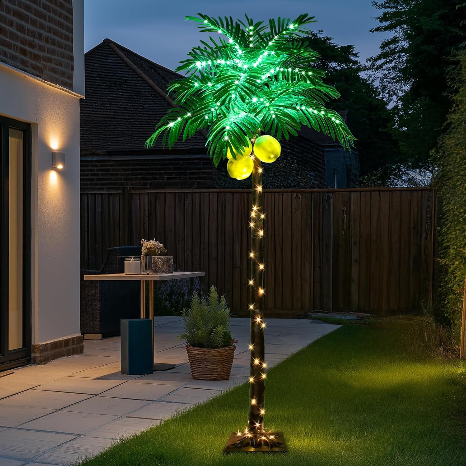 6 ft Lighted Palm Tree LED Lighted Palm Trees for Outside Patio ...