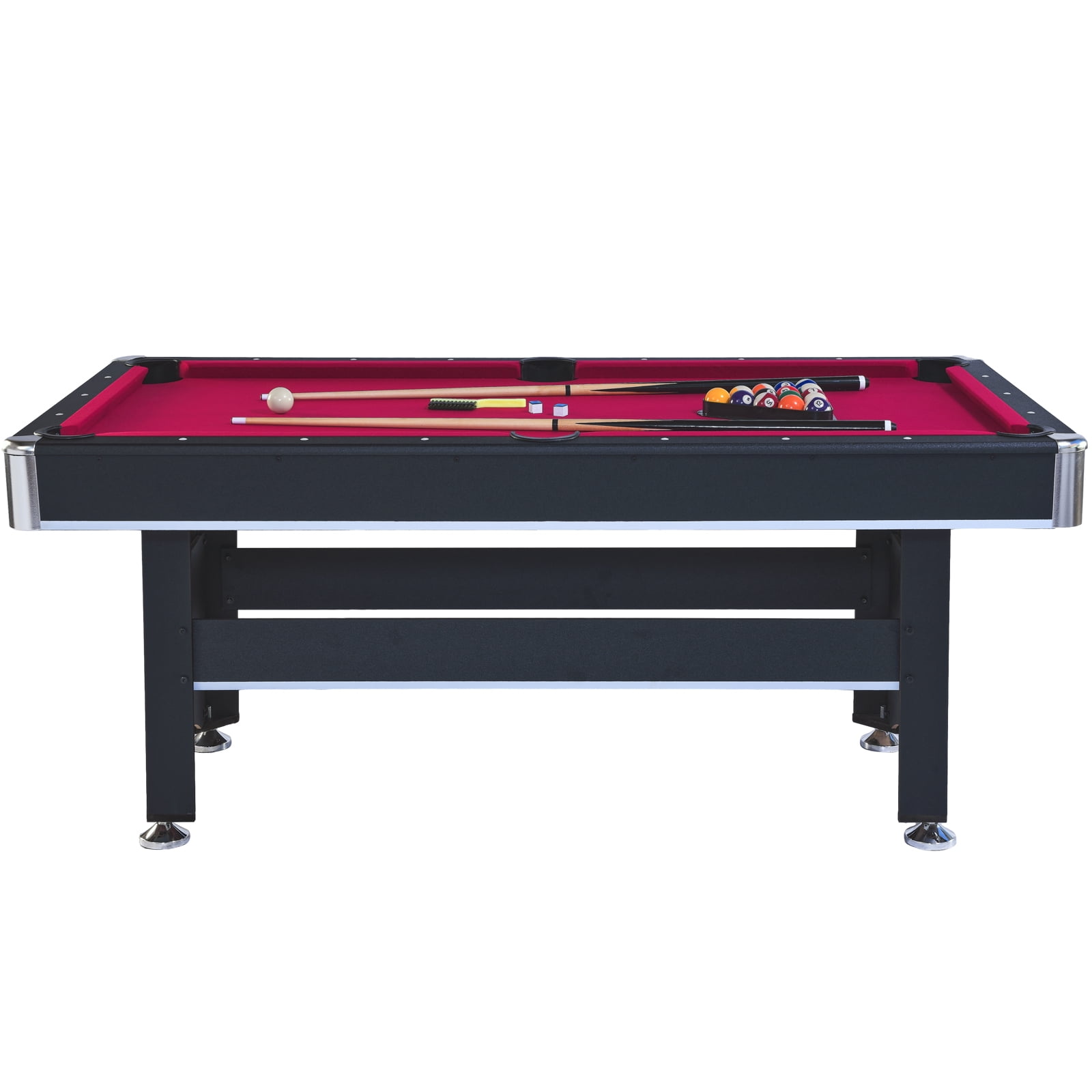 6-ft Pool & Table Tennis Top ,Black with Red Felt,For Party Supplies ...