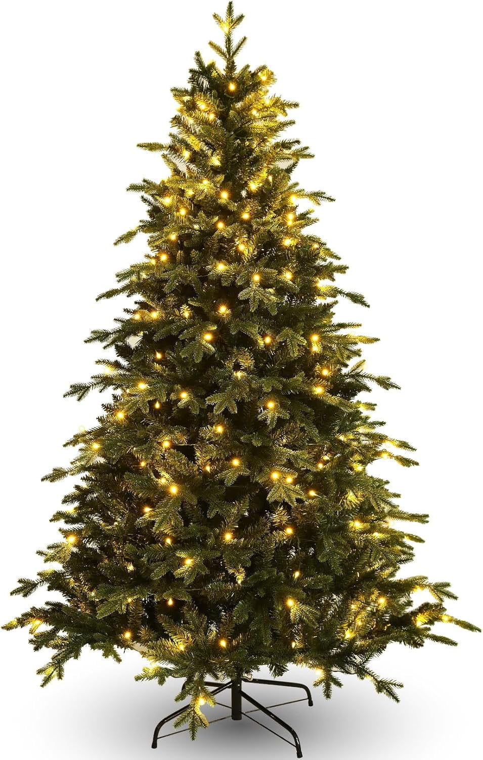 6 ft Pre Lit Artificial Christmas Tree with Lights, Fraser Fir ...