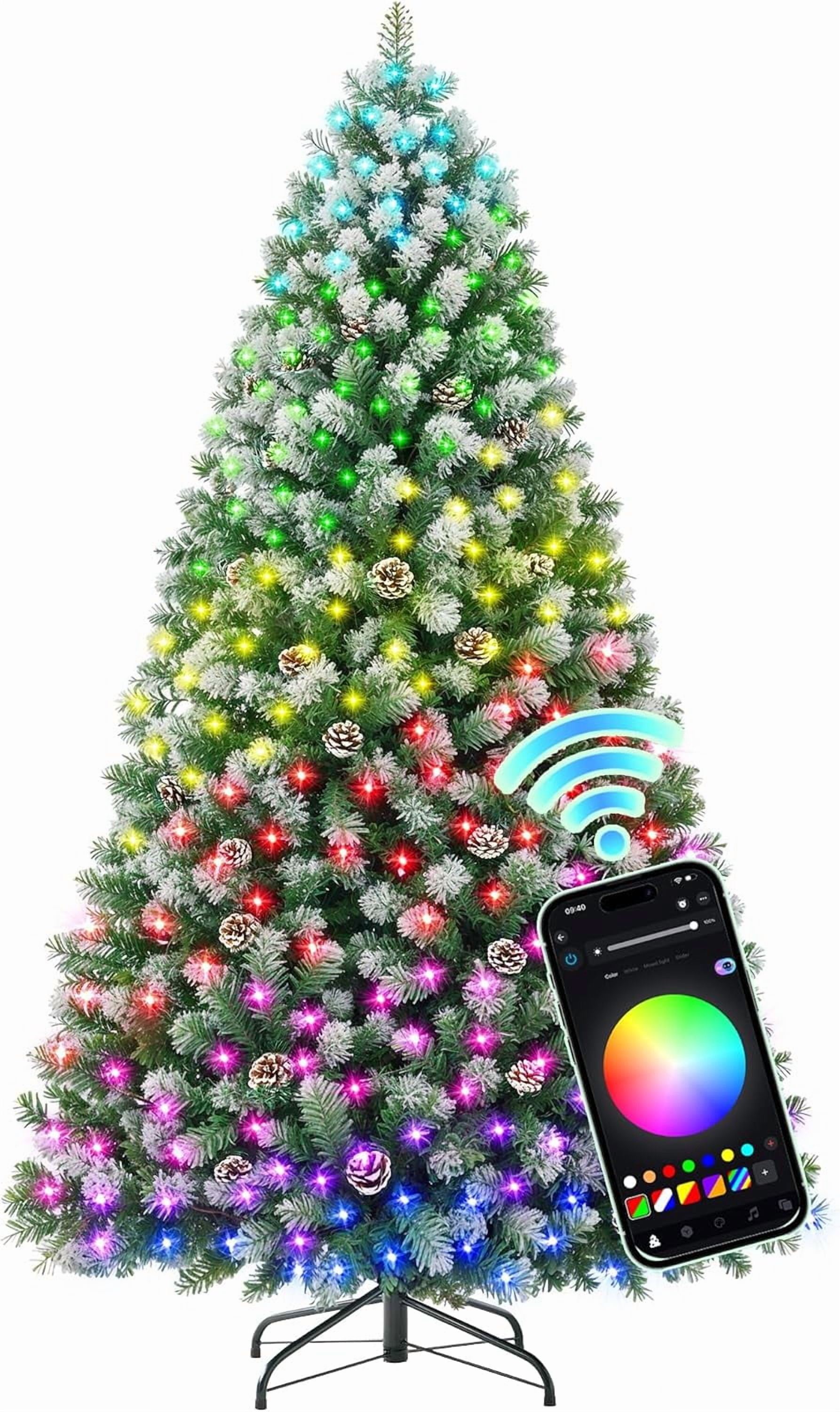 6 ft Prelit Christmas Tree with 250 LED Lights, App Control, Artificial ...