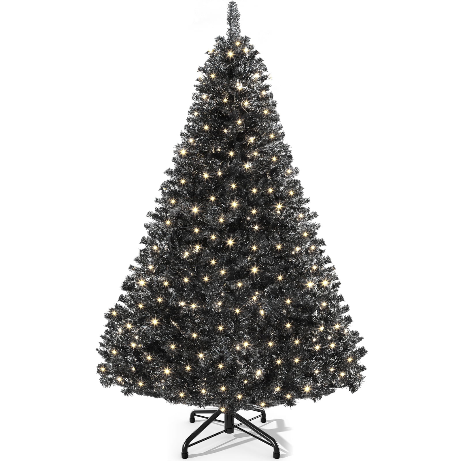 6 ft Prelit Christmas Tree Artificial w/ 818 Branch Tips & 250 Lights ...