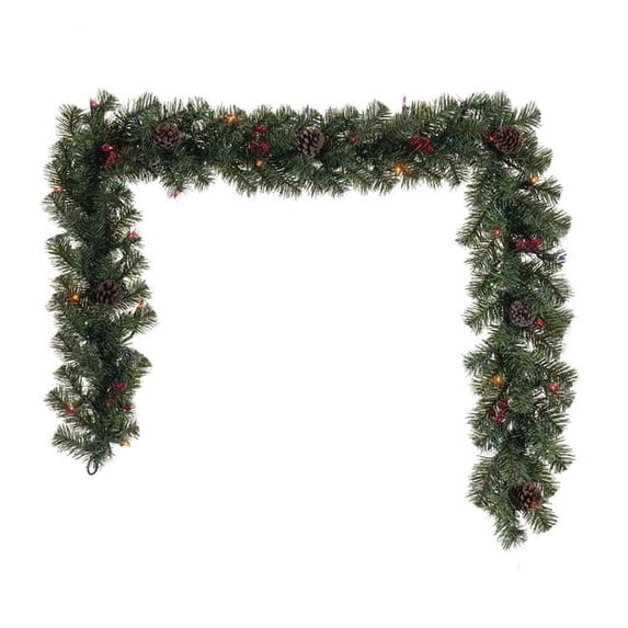 Golden Gift 6 ft Prelit Christmas Garland, Artificial Pine ...