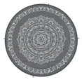 6 ft Round Plastic Gray and White Beach Front Porches Patio Picnic RV ...