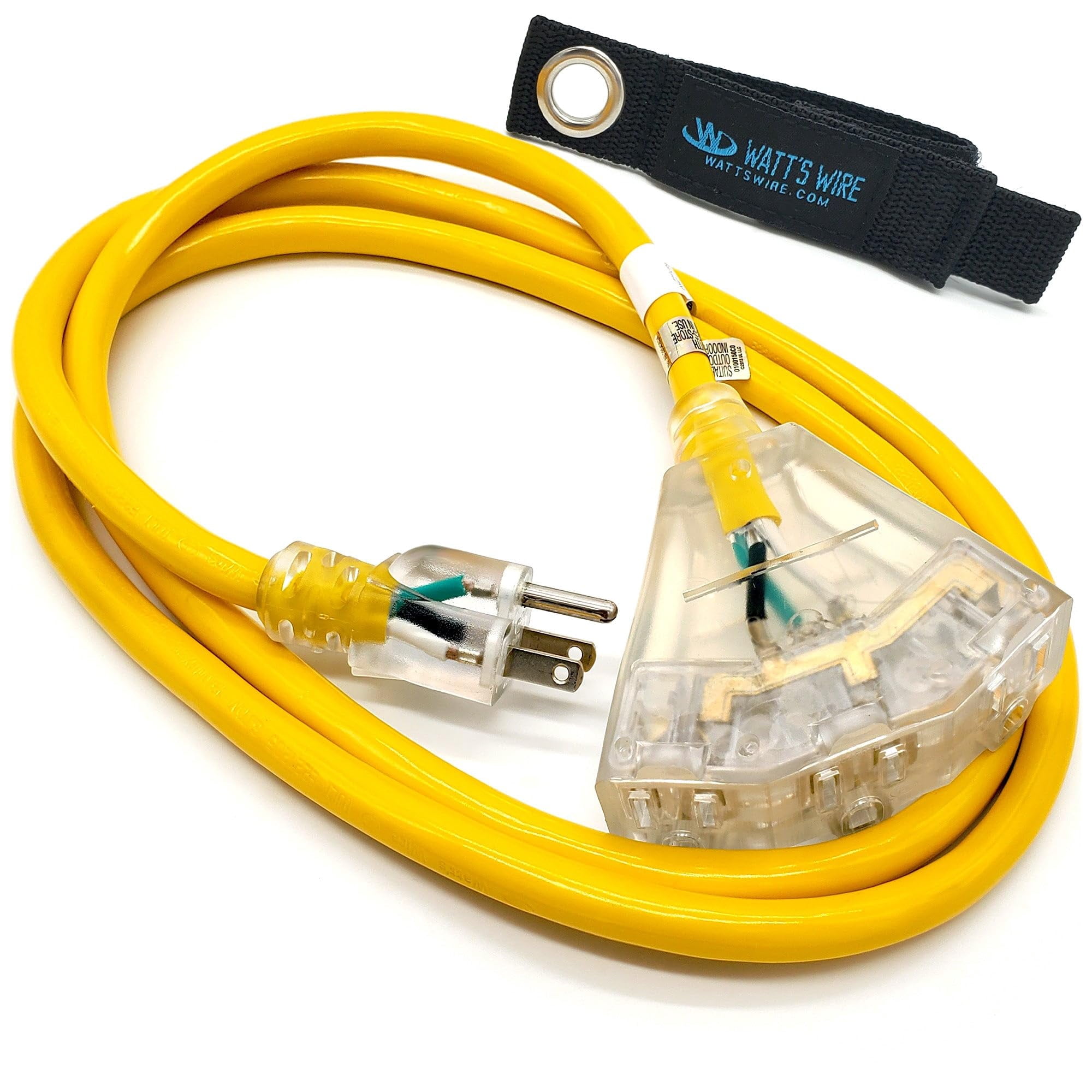 6 ft Short Outdoor Extension Cord Waterproof - 12 Gauge Heavy Duty ...