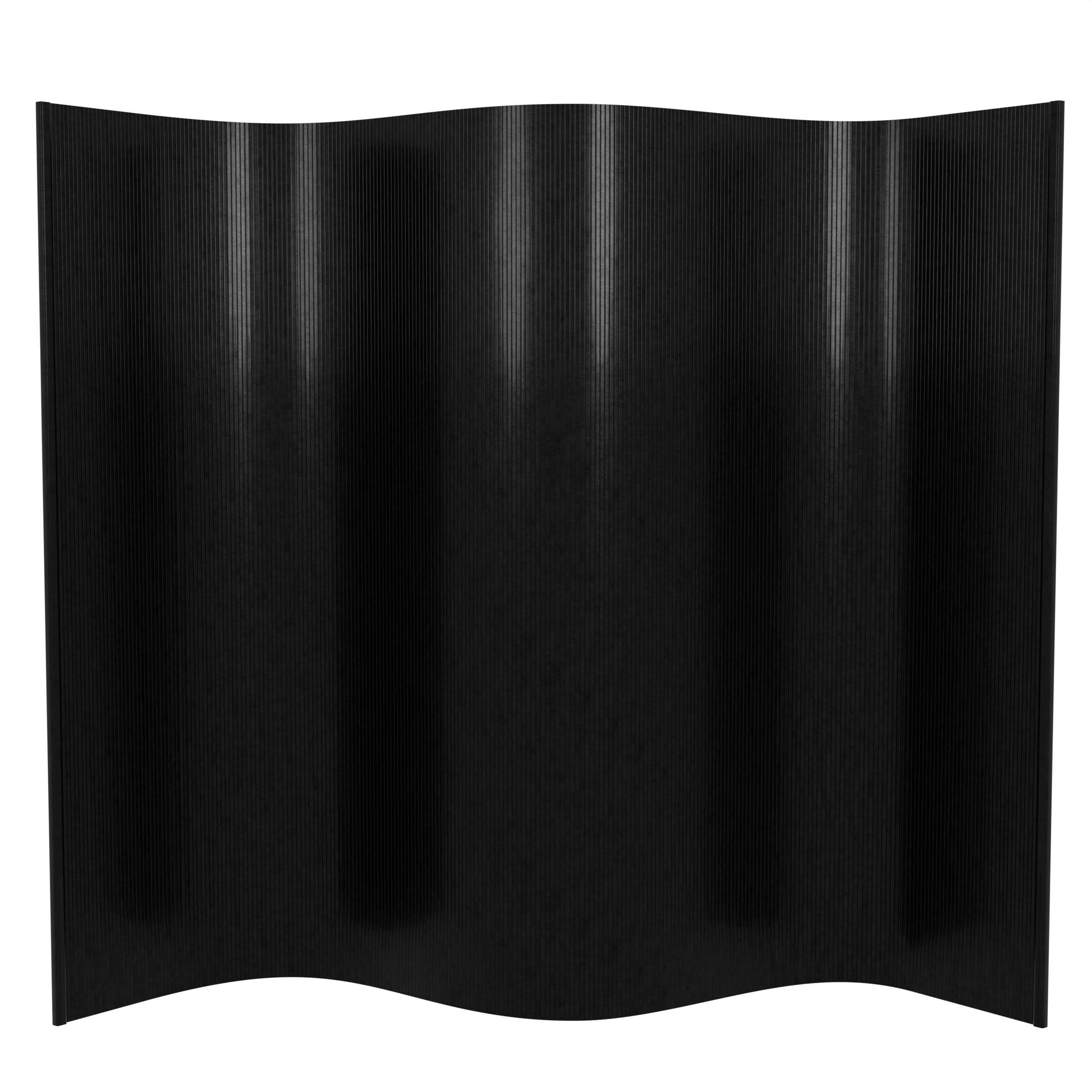 6 ft. Tall Black Bamboo Wave Room Divider Screen - Walmart.com