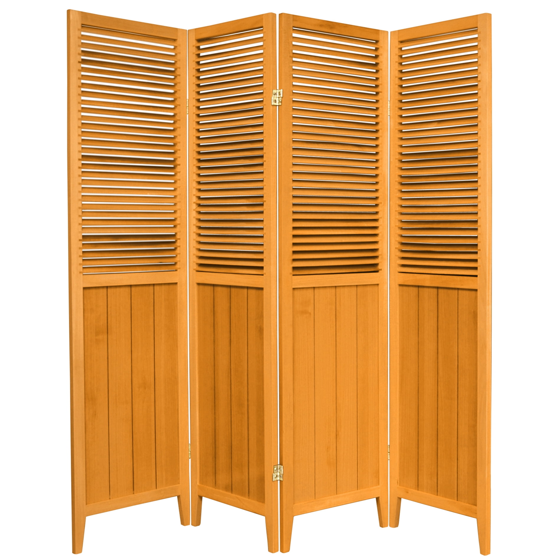 6 ft. Tall Beadboard Divider - Honey - 4 Panels - Walmart.com
