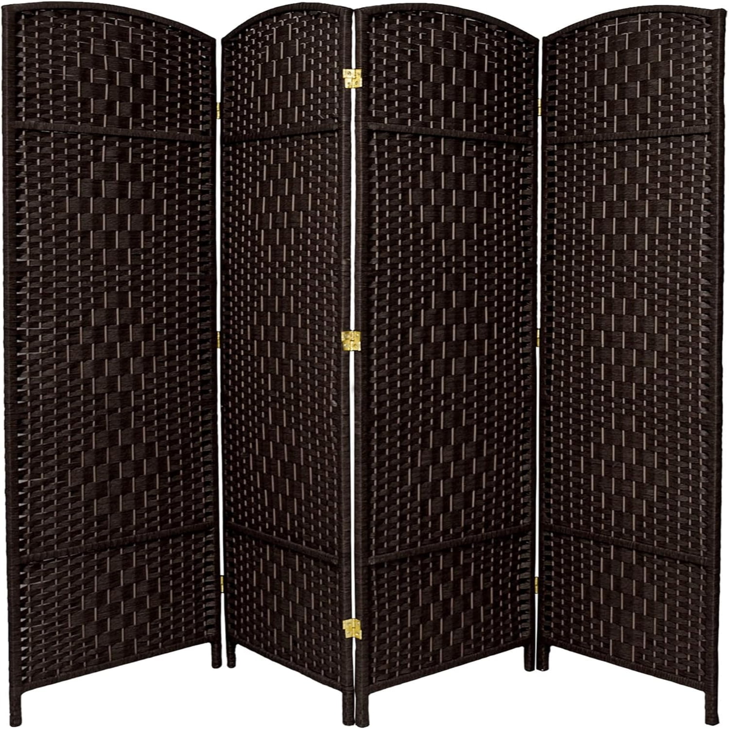 6 ft. Tall Diamond Weave Fiber Room Divider - White - 5 Panel - Walmart.com