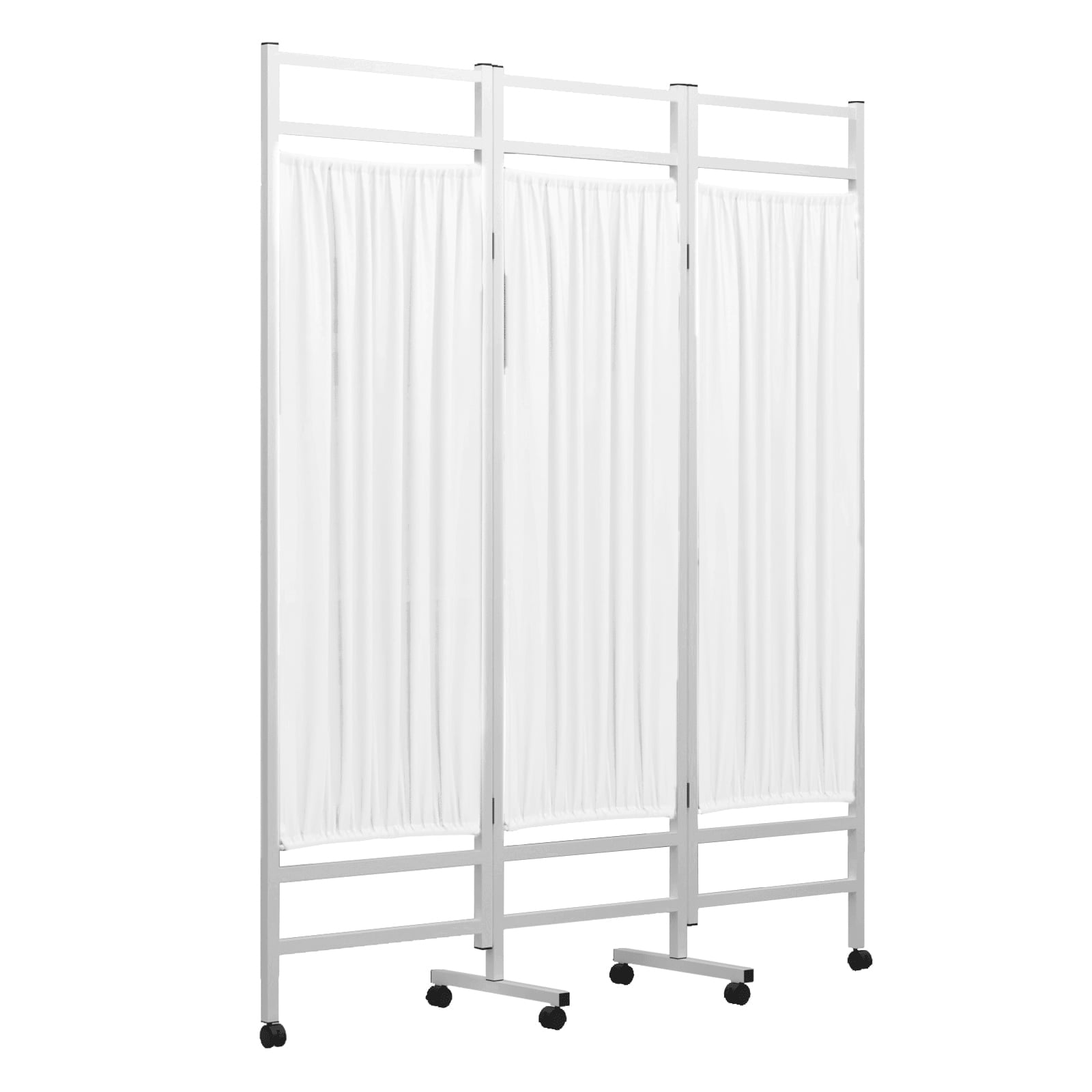 6 ft Tall Folding Portable Room Divider, Rolling Medical Privacy Screen ...