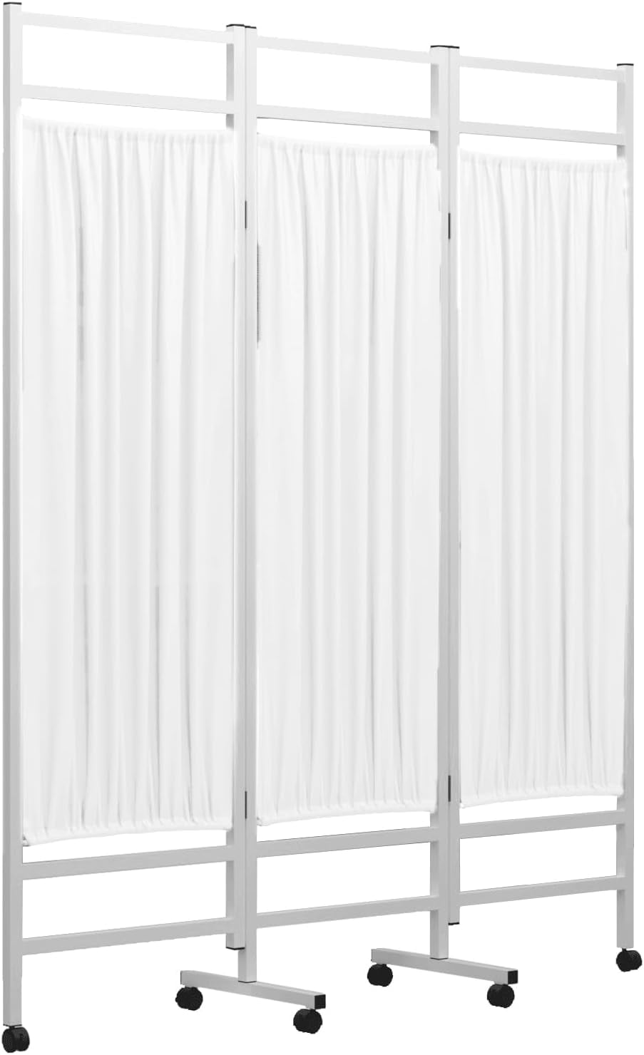 6 ft Tall Rolling Medical Privacy Screen on Wheels, Folding Portable ...
