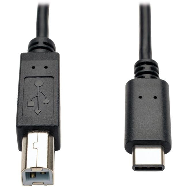 6 ft. USB 2.0 Hi-Speed Cable USB Type-B Male to USB Type-C Male - Black ...