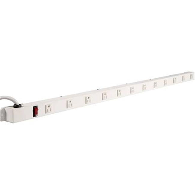 6 ft. White Outlet Bar 12 Outlet 6 ft. Lead 15 amp Power Strip - White ...