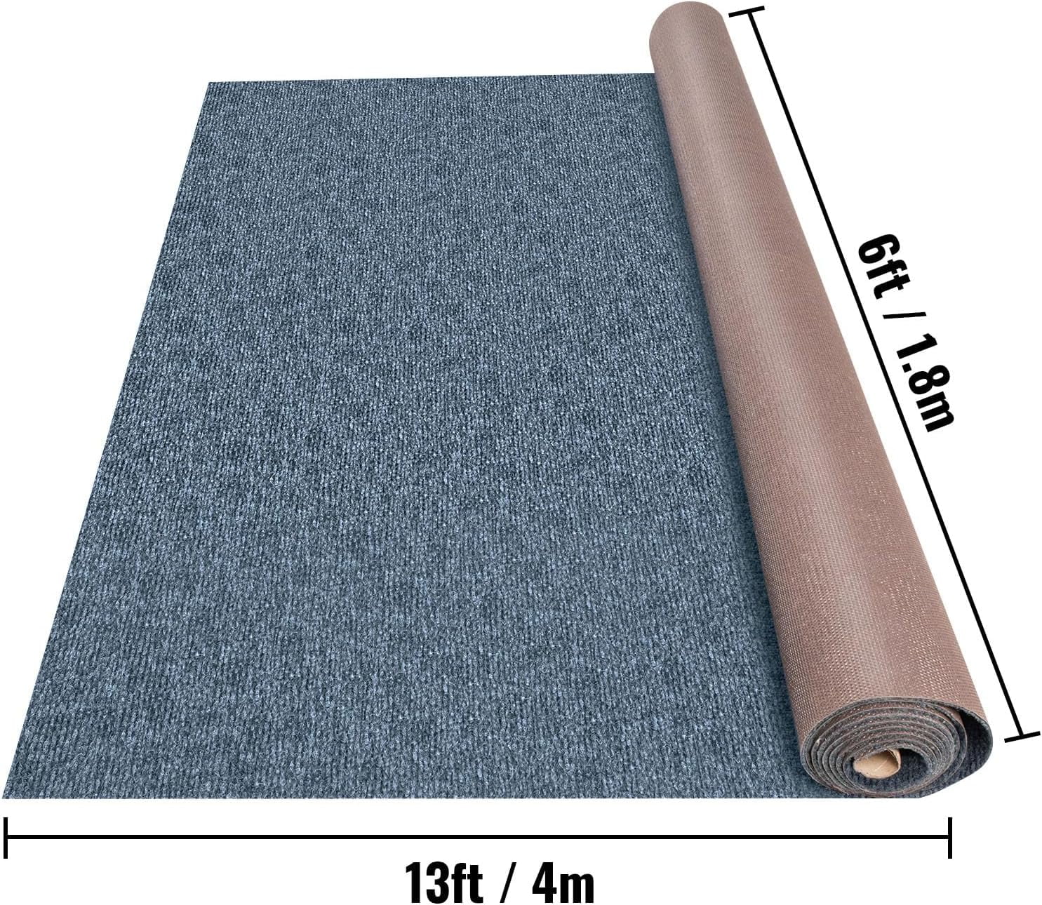 6 ft x 13 ft Grey Marine Carpet for Boats Waterproof - 0.18" Thick ...