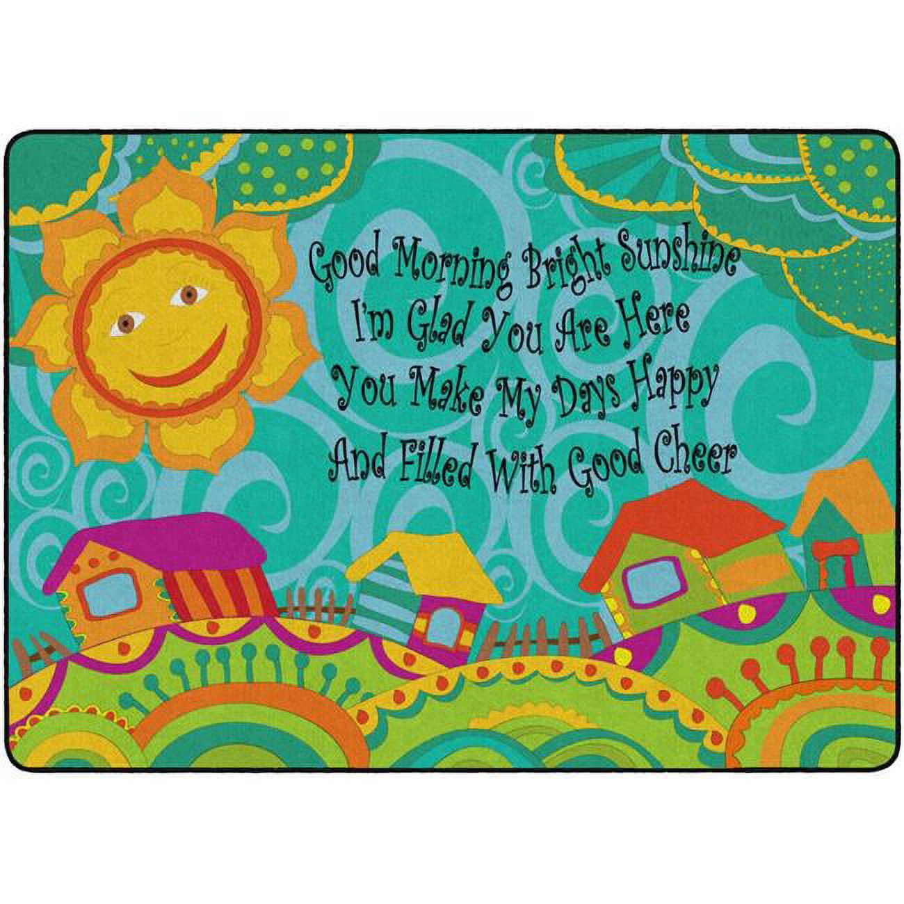6 ft. x 8 ft. 4 Good Morning Bright Sunshine Rug - Rectangle - Walmart.com